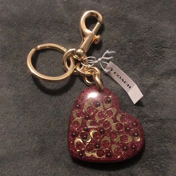 Accessories | Coach Signature Heart Bag Charm 222 | Poshmark